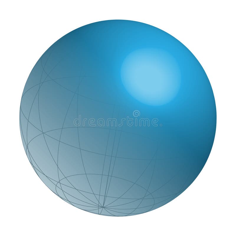 Wireframe sphere stock illustration. Illustration of wireframe - 35342049