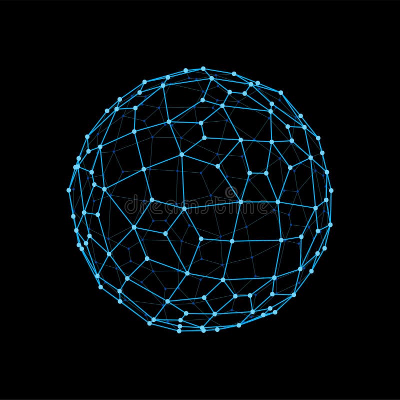 Wireframe Sphere and 3d Polygon Ball Shape Stock Vector - Illustration ... Wireframe Sphere and 3d Polygon Ball Shape Stock Vector - Illustration ...