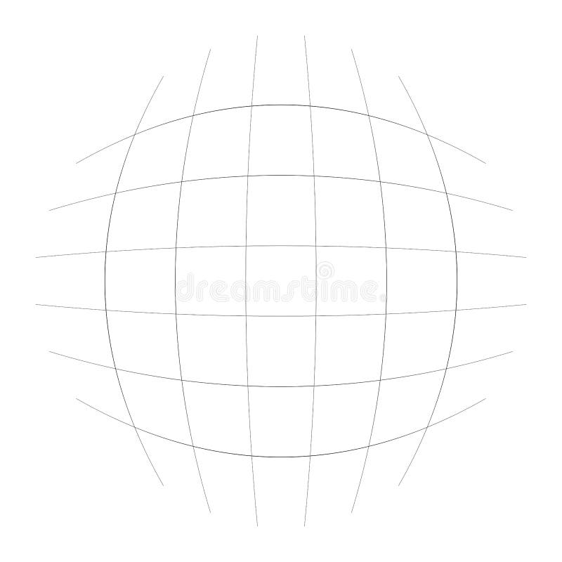 Wireframe Sphere, Globe. Orb, Circle with Mesh, Grid Lines. Concentric ...