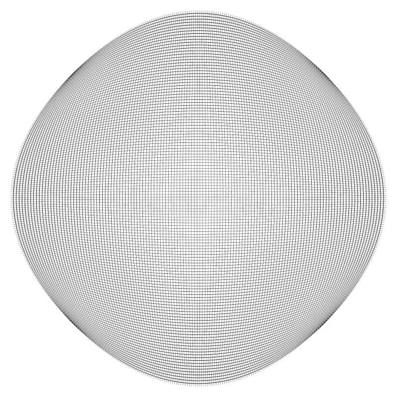 Wireframe Sphere, Globe. Orb, Circle with Mesh, Grid Lines. Concentric ...