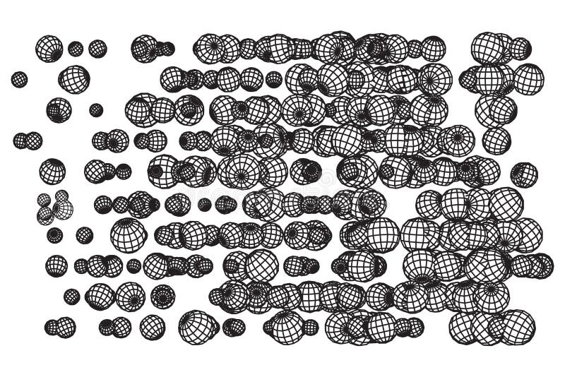 Wireframe Sphere Mesh Flow stock vector. Illustration of network ...