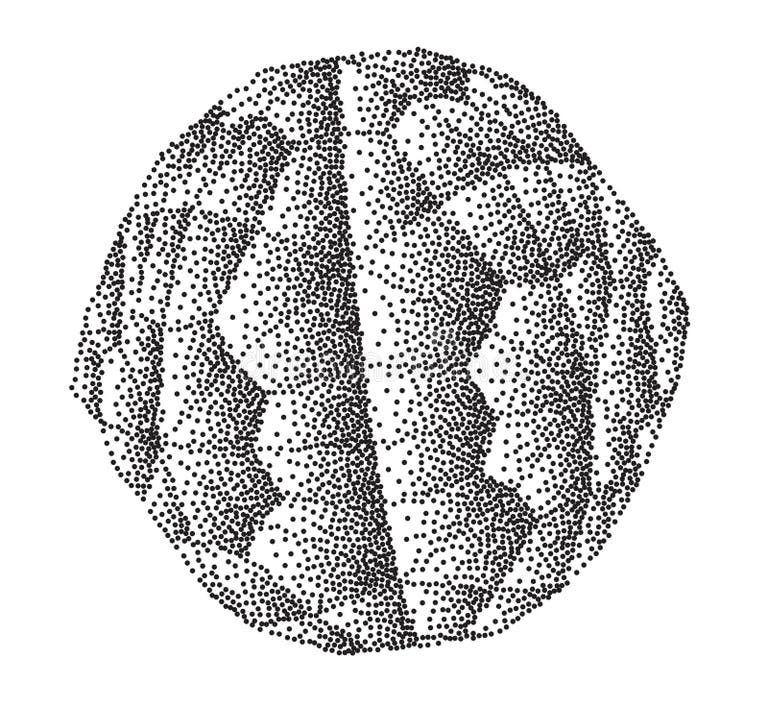 Wireframe Sphere Vector with Stipple Gradient Stock Illustration ...