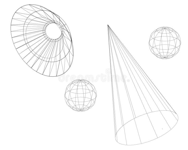 WireFrame Spheres stock illustration. Illustration of wire - 796307