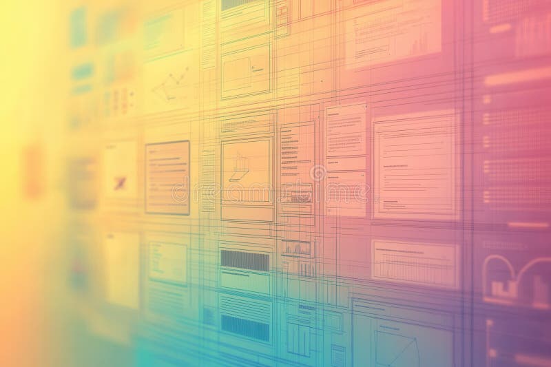 Sleek UIUX Wireframe Design Background Featuring Transparent Elements ...