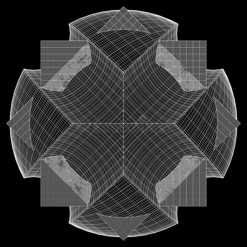 Wireframe Surface Vector Background Stock Vector - Illustration of ...