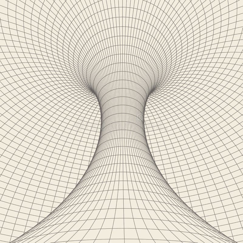 Wireframe Torus 3d. Vector Shape of Torus Field Stock Illustration ...