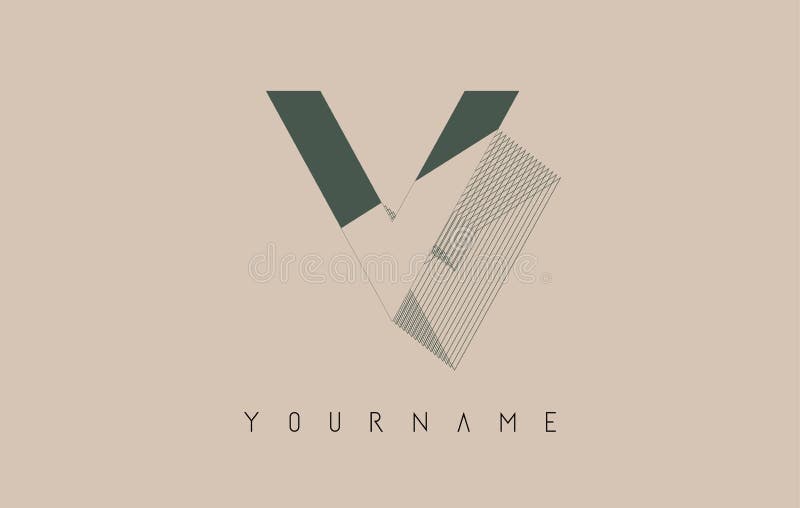 Wireframe V Letter Logo Design in Two Colors. Creative Vector ...