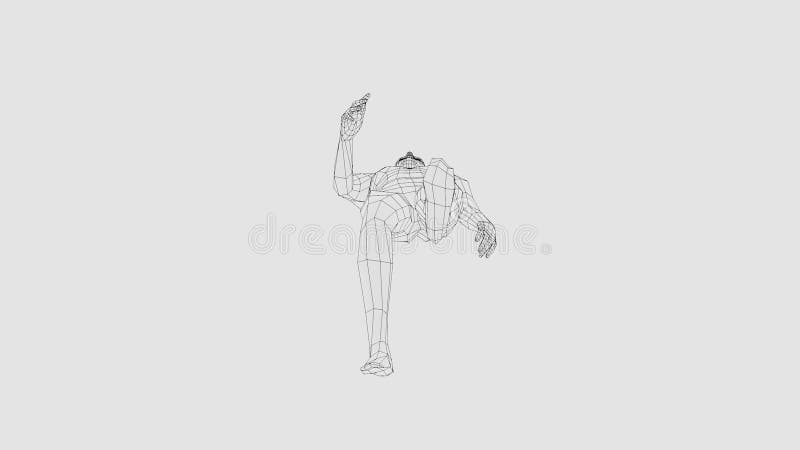 Wireframe Walking Man, Seamless Stock Video - Video of business, sport ...