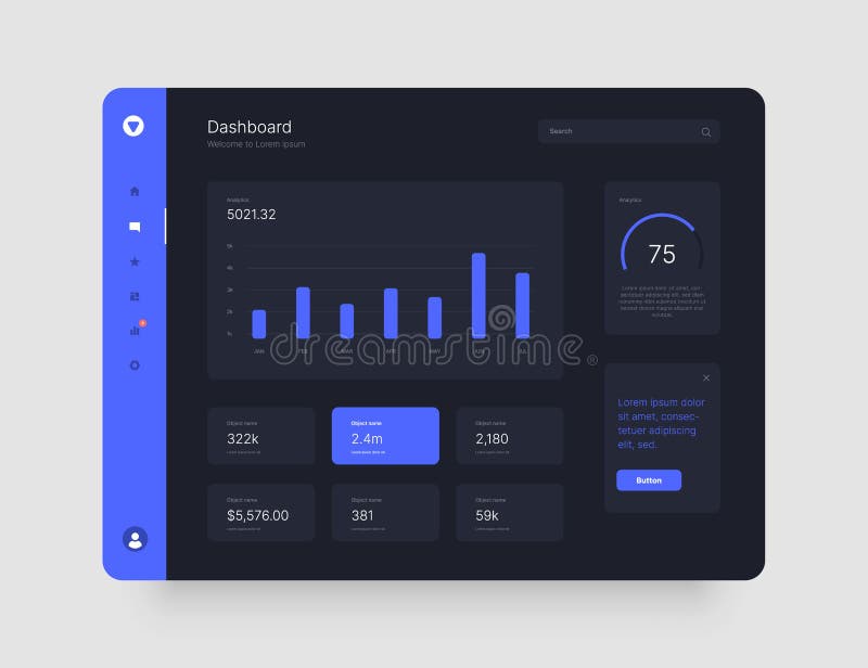 Web Dashboard Dark Ui Stock Illustrations – 441 Web Dashboard Dark Ui Stock Illustrations ...