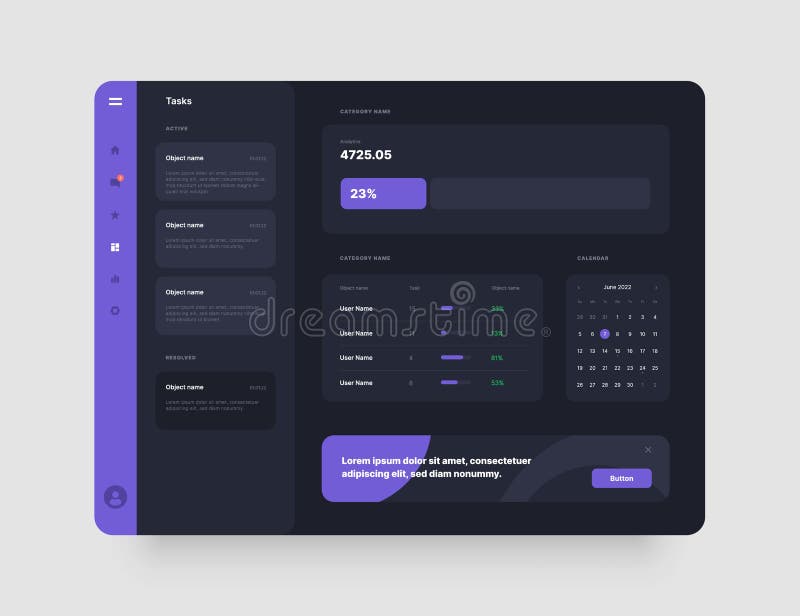 Wireframes Screens. Dashboard UI and UX Kit Design. Stock Vector ...