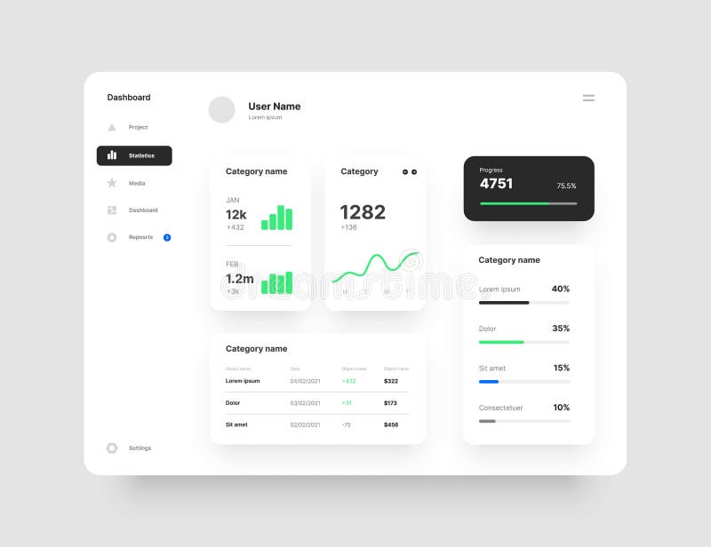 App Sidebar Menu Concept. Wireframes Screens. Dashboard UI and UX ...