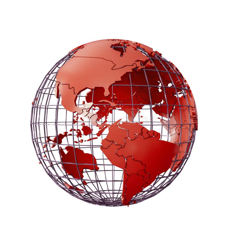 Wireframmed globe earth stock illustration. Illustration of frame ...