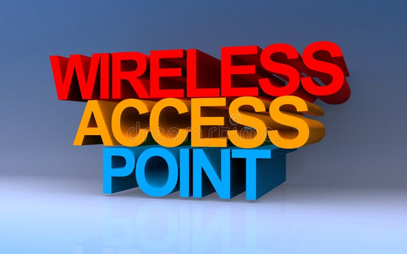 Wireless Access Point on Blue Stock Illustration - Illustration of ...