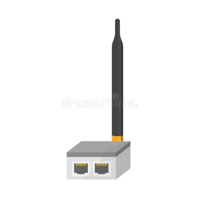 Wireless Access Point Concept by Have One Antenna. Stock Vector ...