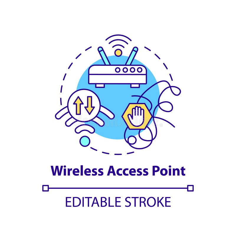 Wireless Access Point Concept Icon Stock Illustration - Illustration of ...