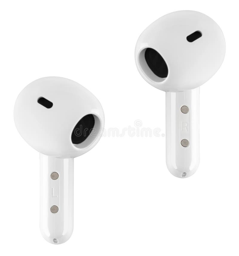 Wireless Acoustic Headphones, on a White Background in Isolation Stock ...