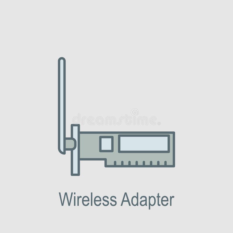 Wireless Adapter Icon. Detailed Set of Computer Part Icons. Premium ...