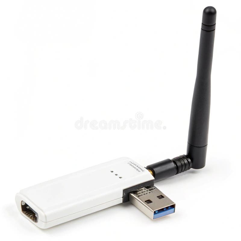 Wireless Adapter Isolated on White Background Stock Illustration ...