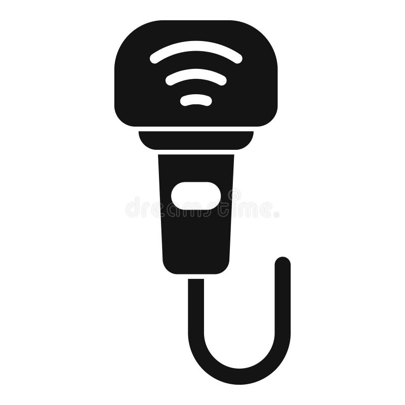 Wireless Barcode Scanner for Retail Business Icon Stock Illustration ...