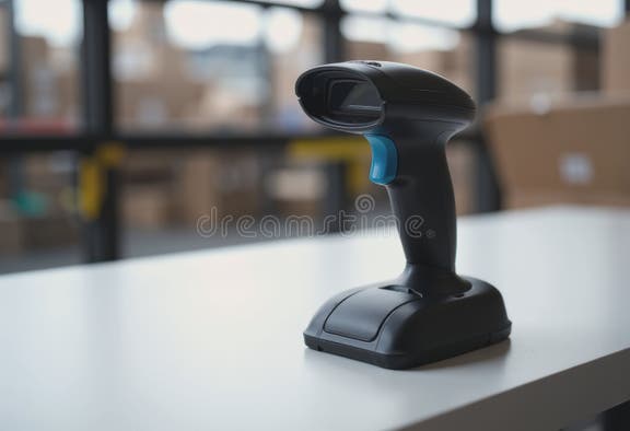Wireless Barcode Scanner on a Table, Essential for Inventory Management ...