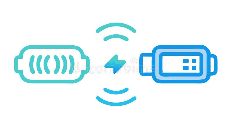Battery Wireless Charging Stock Illustrations – 5,620 Battery Wireless ...