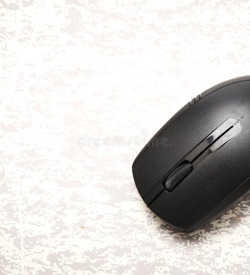 Wireless Black Computer Mouse Stock Photo - Image of space, empty ...