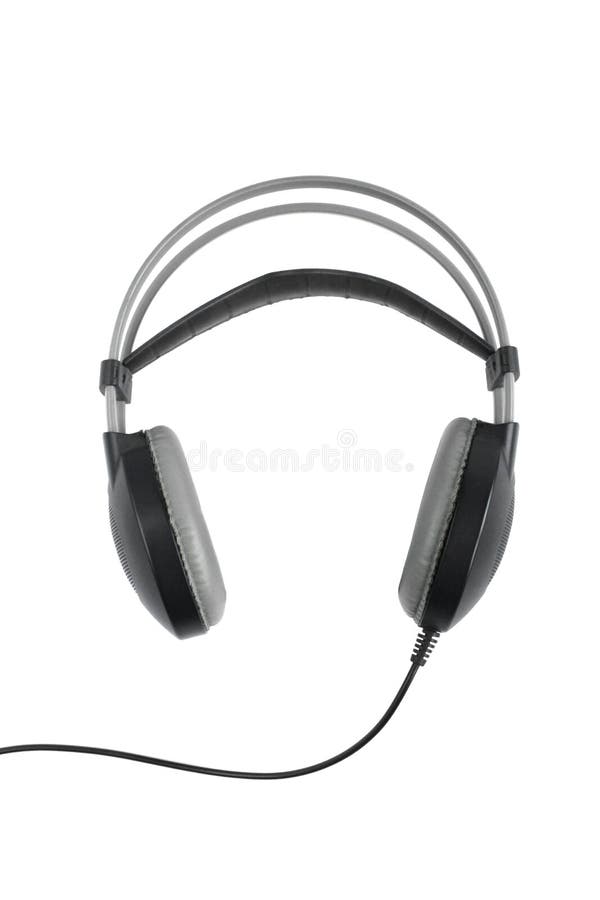 Modern Dj Device. Wireless Black Headphones 3/4 View Isolated on White ...