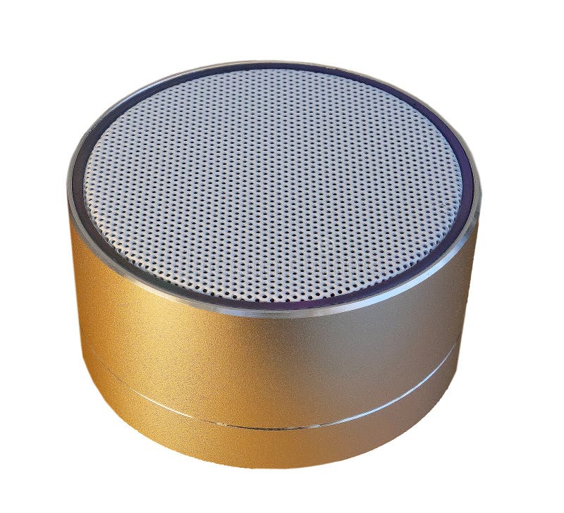 Round Speaker Grille Mounted in White Wall Stock Photo - Image of ...