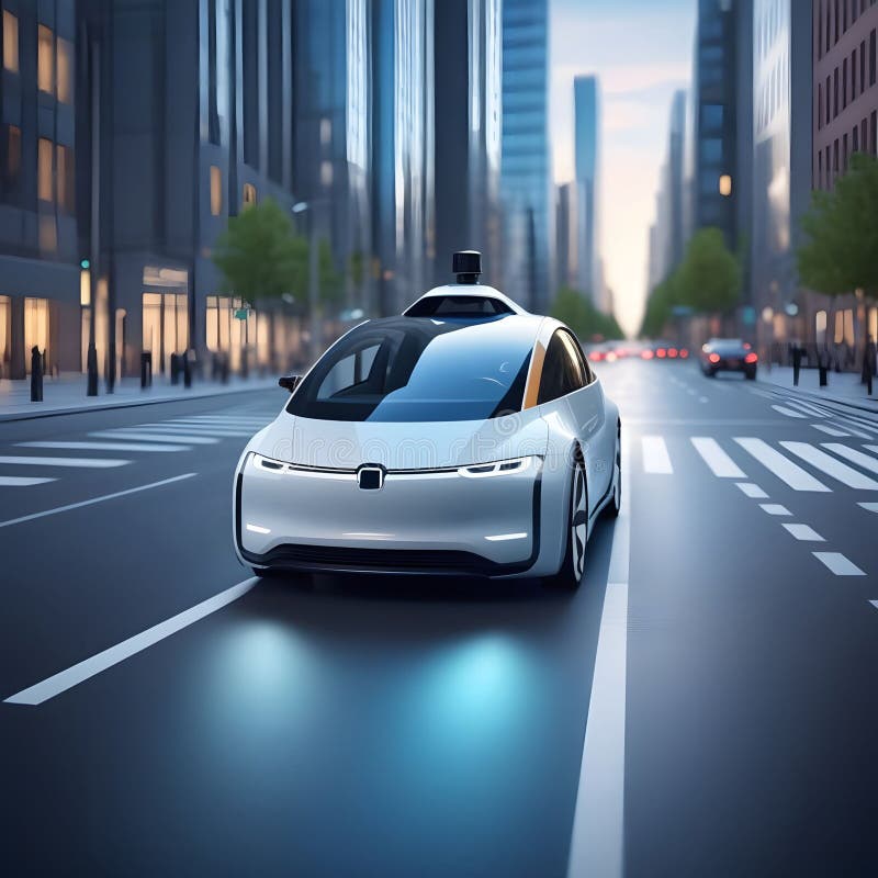 Wireless Car Charging while Driving. Electric Car Driving on Highway ...