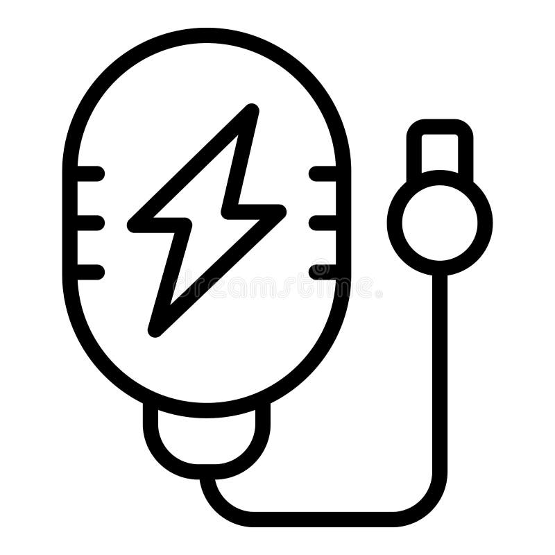 Wireless Charge Icon Outline Vector. Electric Charger Stock Vector ...