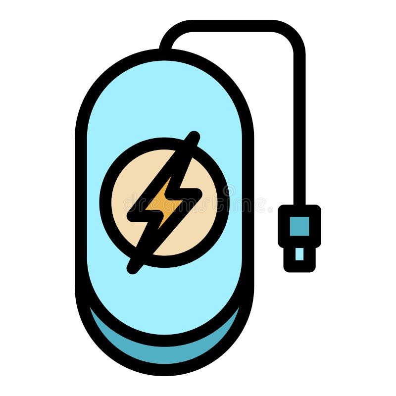 Wireless Charge Power Bank Icon Color Outline Vector Stock Vector ...