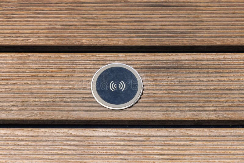 Wireless Charger Bench stock photo. Image of europe - 249134656