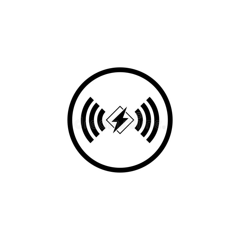 Wireless Charger Icon Isolated on White Background Stock Vector ...