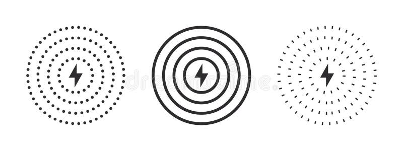 Wireless Charger Icons. Inductive Charger. Phone Charge Simple ...