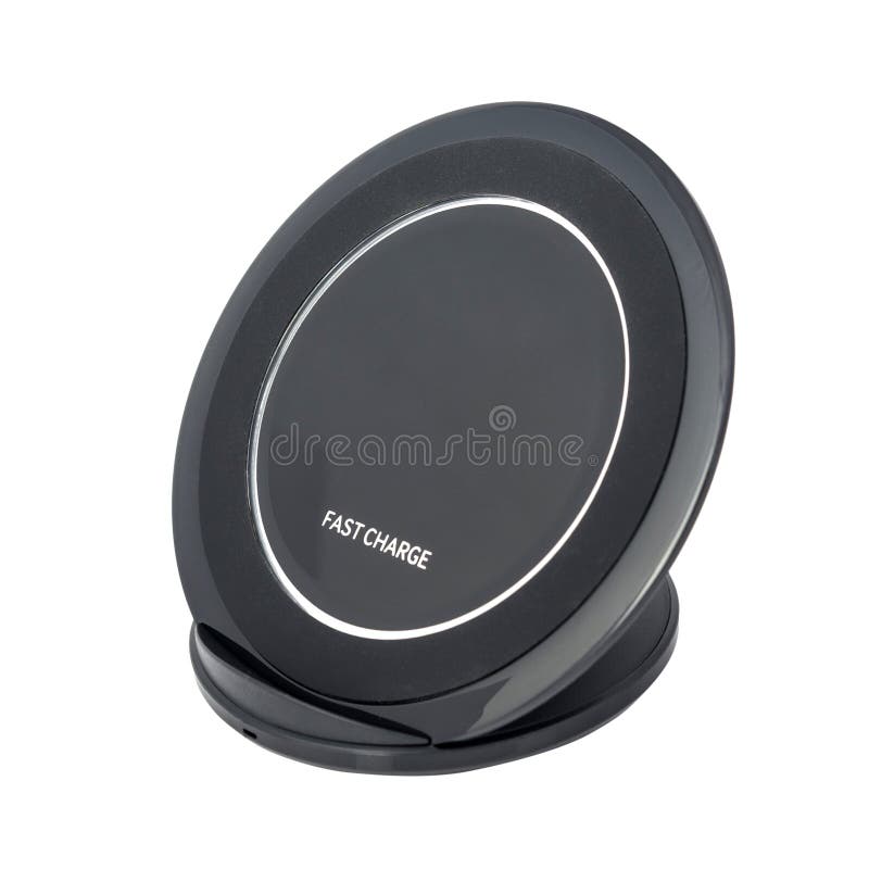 Wireless Charger Isolated on White Stock Photo - Image of cable ...
