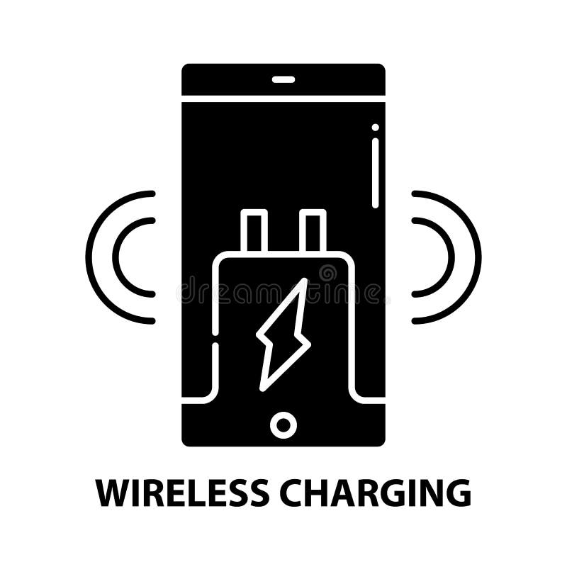 Wireless Usb Device Icon, Black Vector Sign with Editable Strokes ...