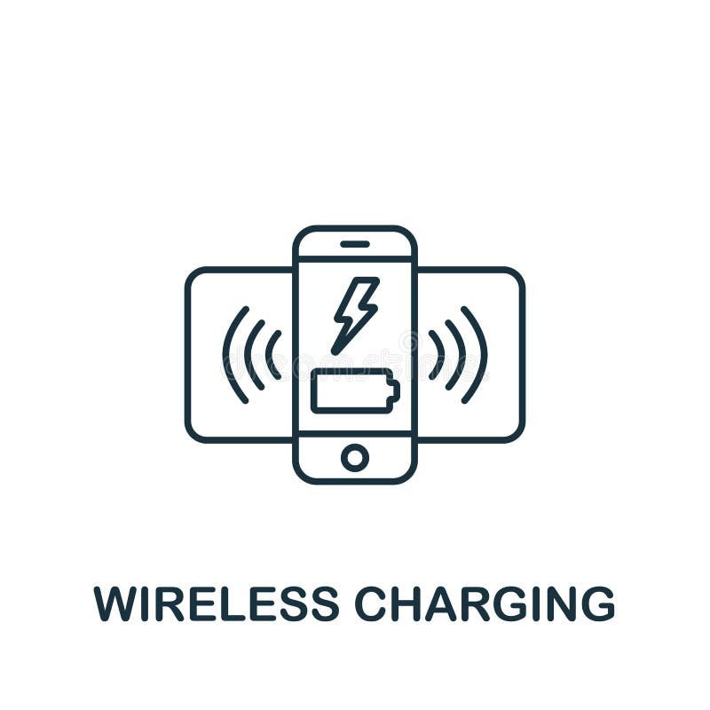 Wireless Charging Icon. Monochrome Simple Artificial Intelligence Icon ...