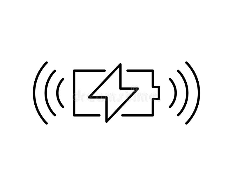 Wireless Charging Icon. Trendy Modern Flat Linear Vector Wireless ...