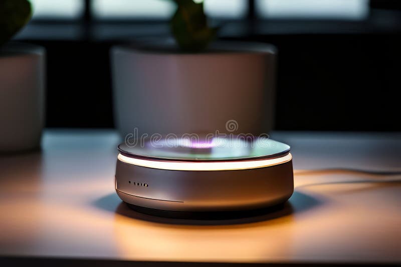 Wireless Charging Lamp Base Combines a Light Source with a Wirel Stock ...