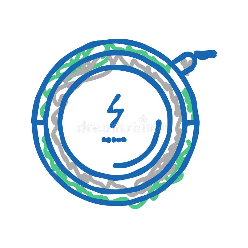 Wireless Charging Pad Icon Doodle Illustration Stock Illustration ...