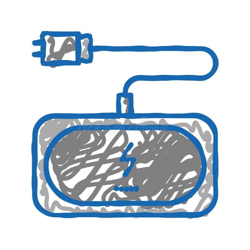 Wireless Charging Pad Icon Doodle Illustration Stock Illustration ...