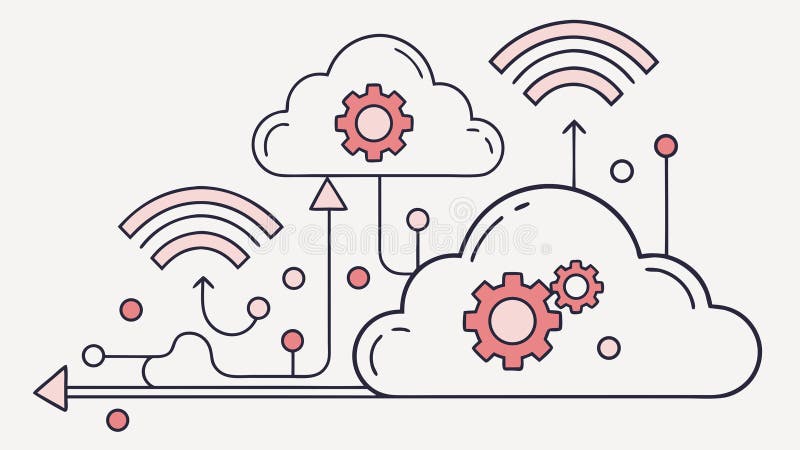 Wireless Cloud Connectivity Vector for Modern Tech & IoT Innovations, Vector Design Generative ...