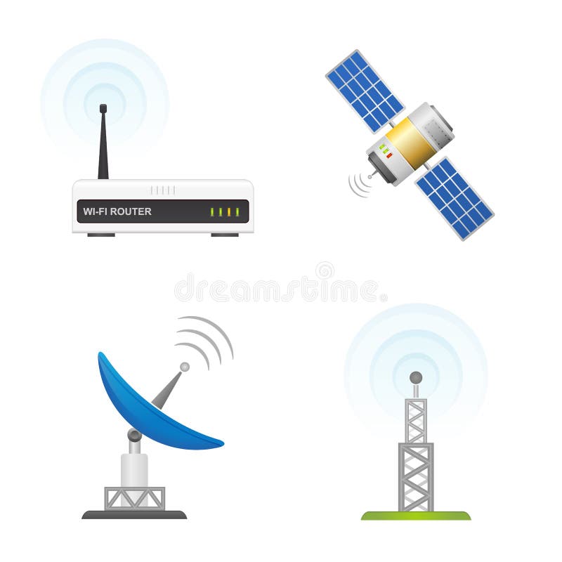 Wireless Communication Icon Stock Vector - Illustration of navigation ...