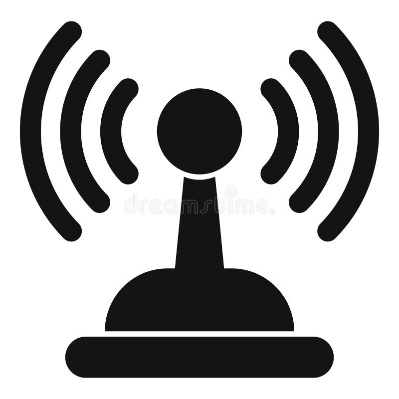 Wireless Communication Icon Showing Radio Waves Transmitting Data Stock ...