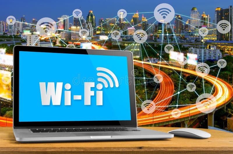 Wireless Communication Network Stock Image - Image of transport ...