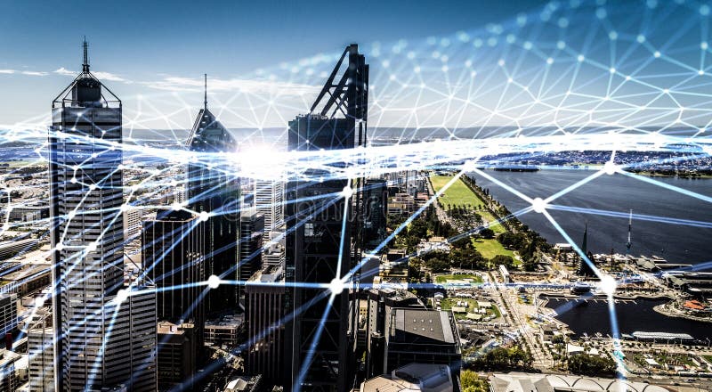 Wireless Communication and Networking Stock Image - Image of wireless ...