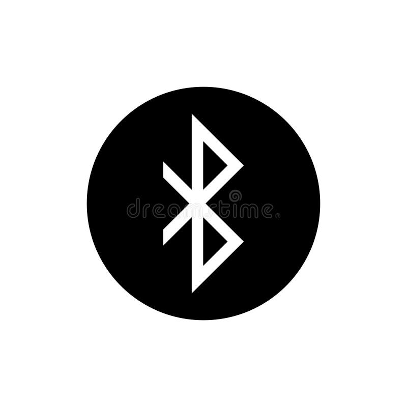 Bluetooth Icon. Vector Isolated Connection Sign on Round Button ...