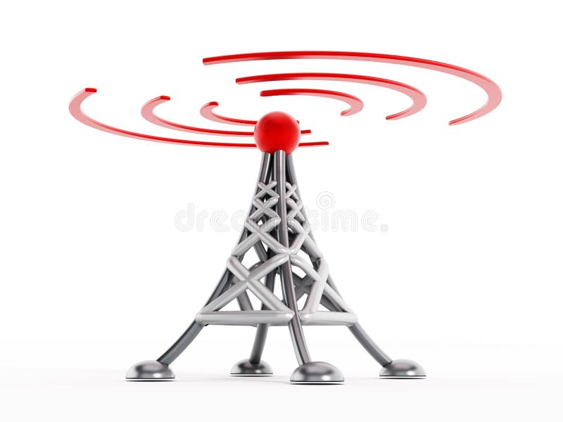 Communications tower stock illustration. Illustration of frequency ...