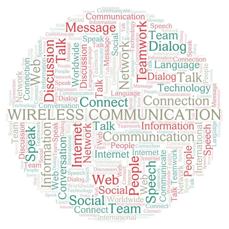Wireless Communication Word Cloud. Stock Illustration - Illustration of ...