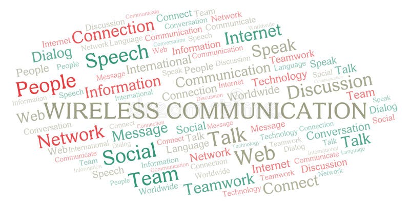 Wireless Communication Word Cloud Stock Illustration - Illustration of ...